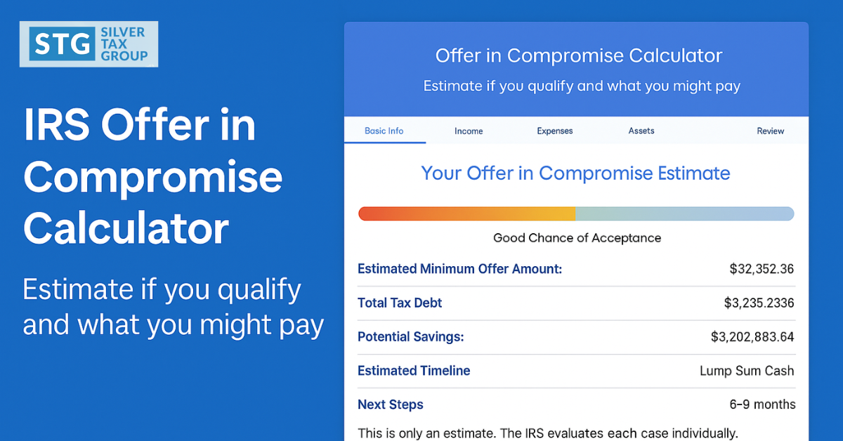 Offer In Compromise Calculator - Settle IRS Tax Debt For Less!